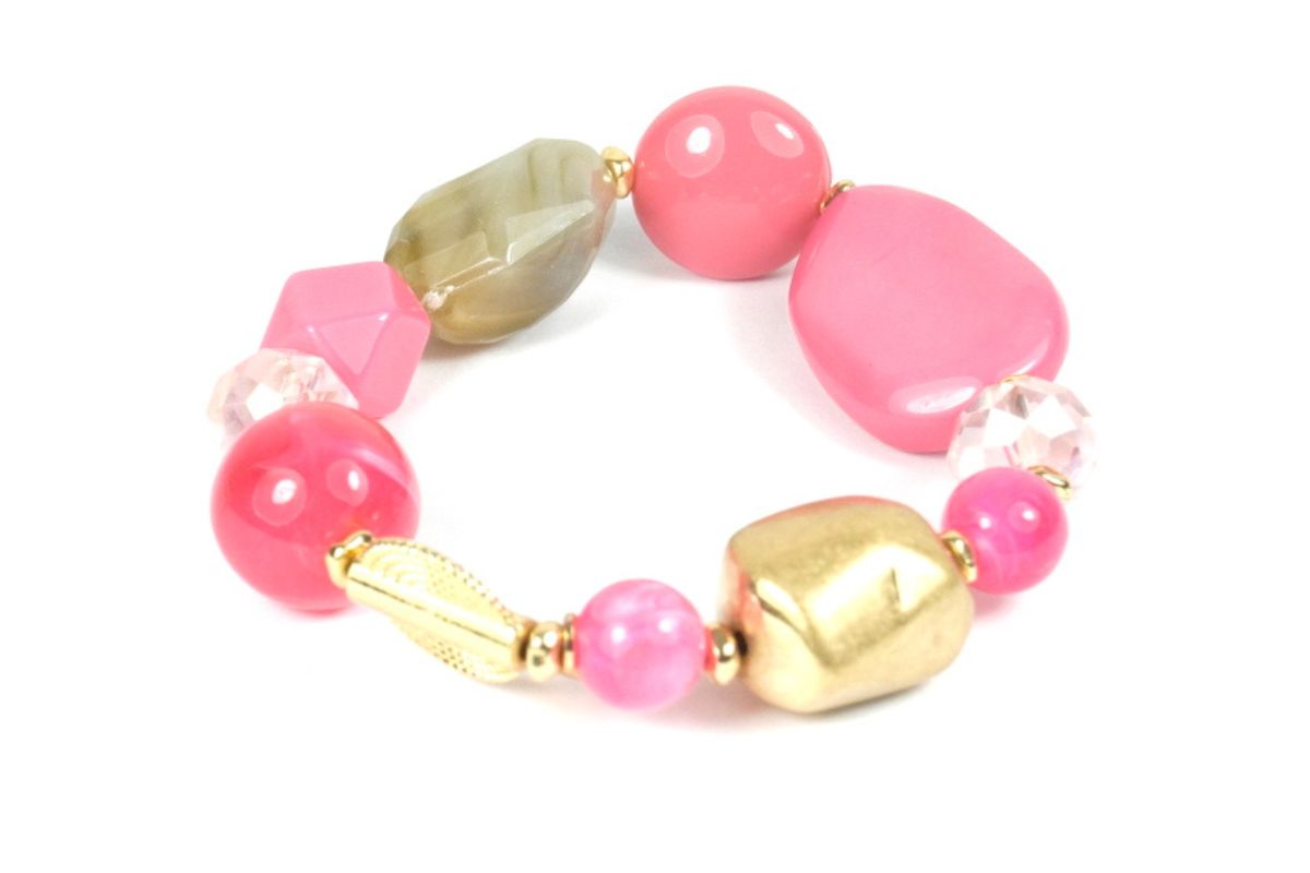 Biba Armband Perlen Mix Damen Rosa Armband Glücksbringer - Elfengarten ...
